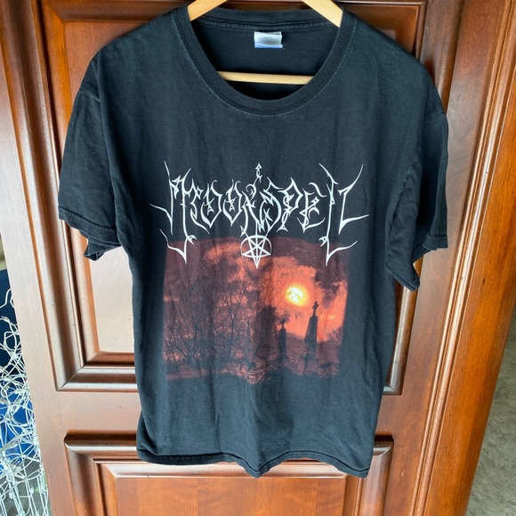Gildan | Shirts | Moon Spell Memorial Goth Metal Graphic Band Tee Shirt | Poshmark